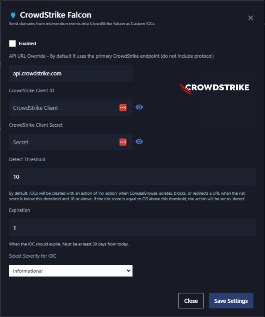 Conceal CrowdStrike Integration